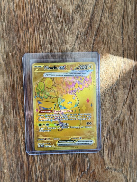 Pikachu Gold prismatic Evolutions Deutsch (Neu (gemäss Beschreibung ...