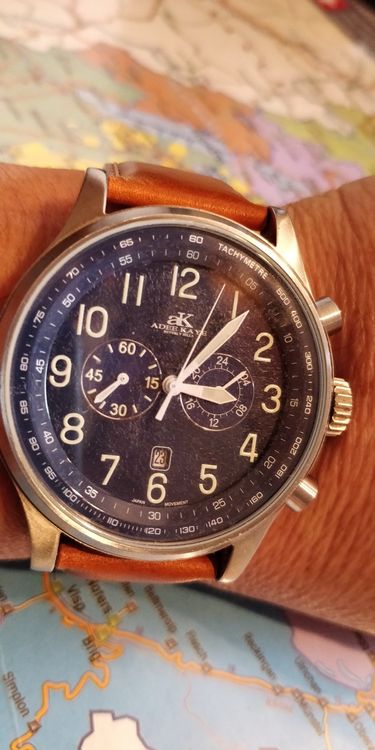 Adee Kaye Beverly Hills Aeromaster Pilot Chronograph AK201-M (Gebraucht ...