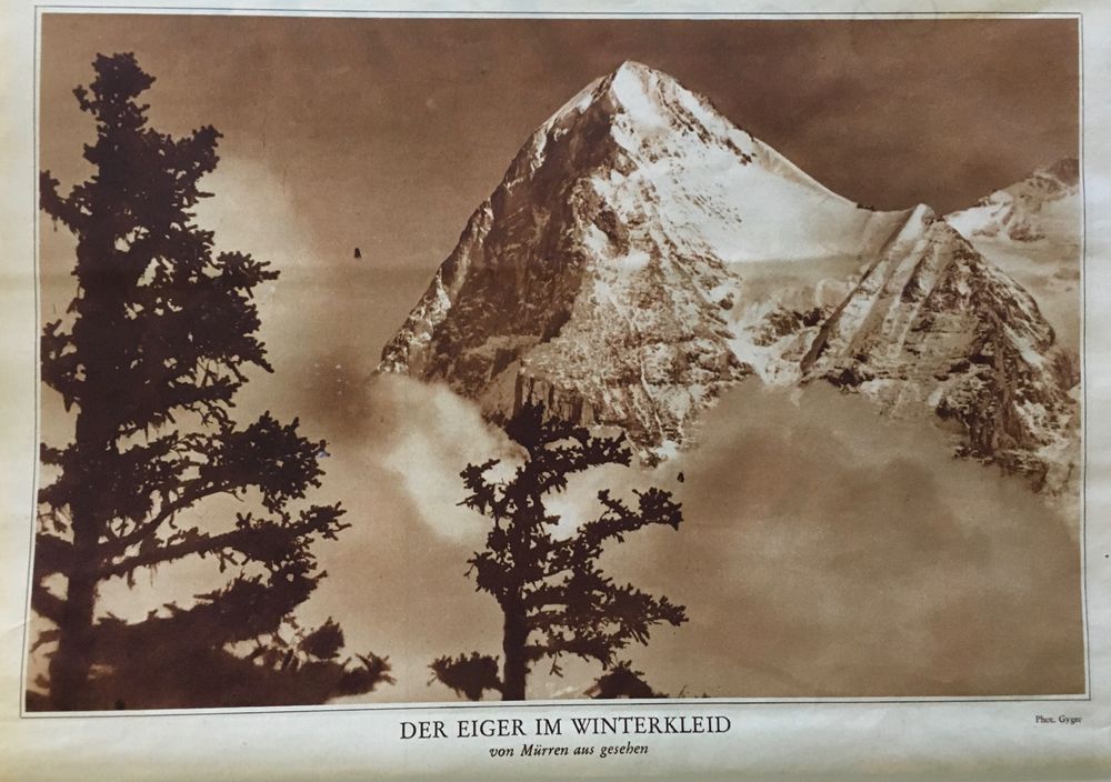 E. Gyger, Eiger im Winterkleid, Kupferdruck (17 x 25 cm) | Kaufen auf ...