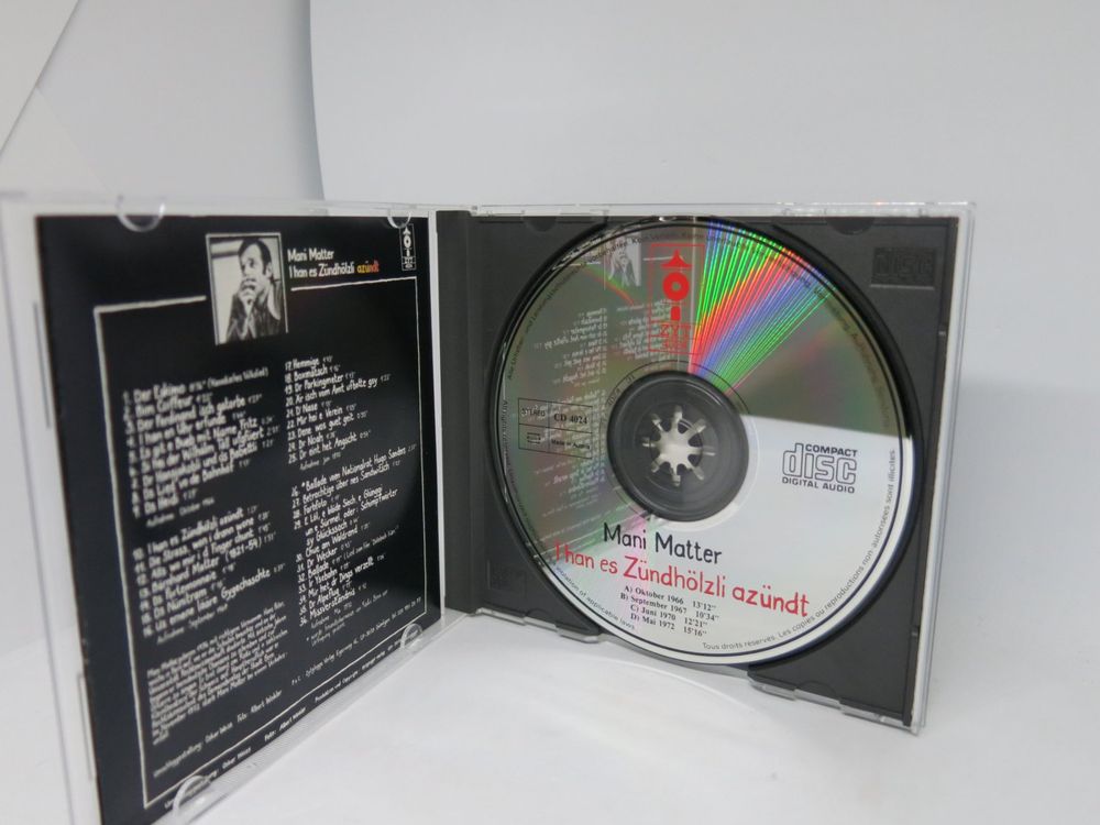 CD: Mani Matter – I Han Es Zündhölzli Azündt (Gebraucht) in Ernetschwil für CHF 7 – mit ...