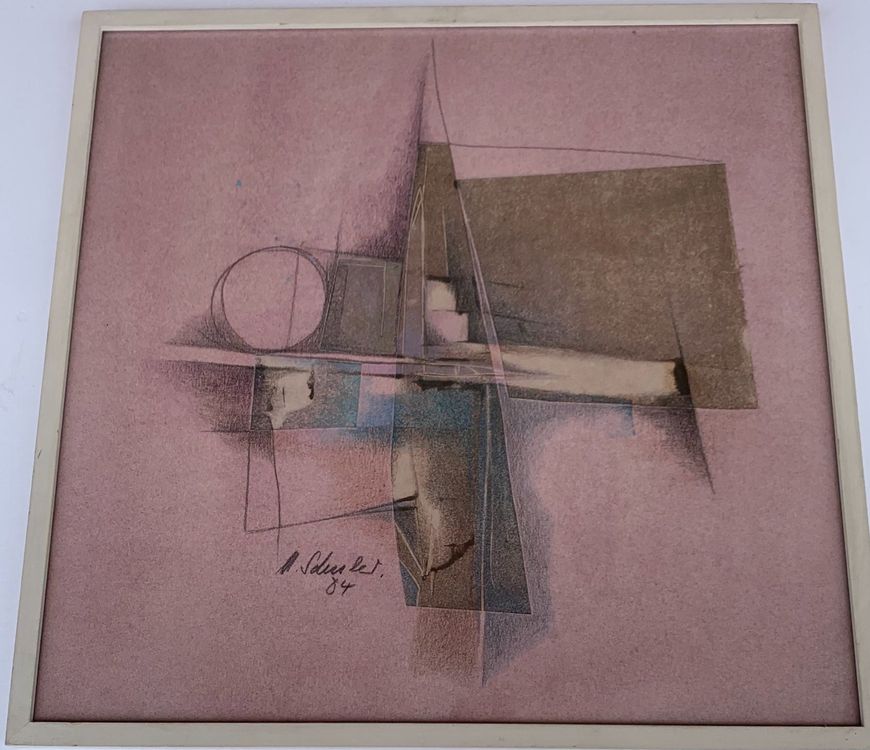 Abstrakte Mischtechnik Collage Signiert | Kaufen auf Ricardo