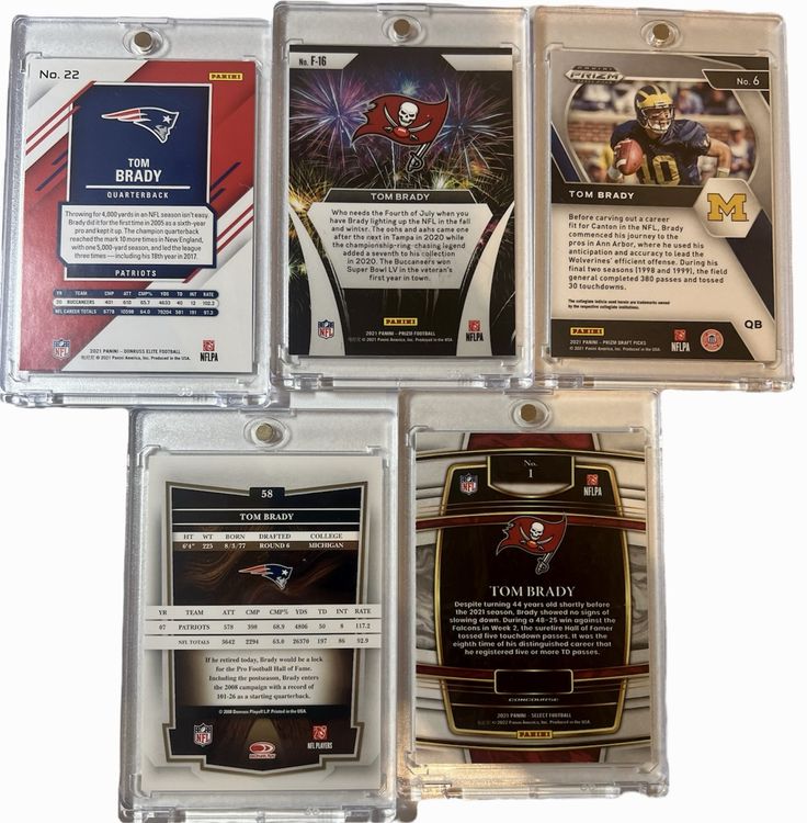 Tom BRADY - 5x cards set (NFL / US FOOTBALL GOAT) | Kaufen auf Ricardo