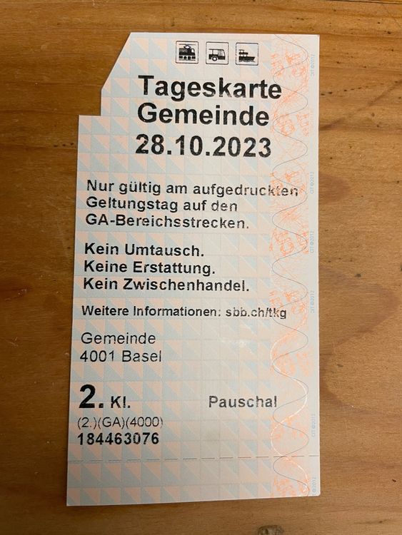 Tageskarte Gemeinde 28.10.2023 | Kaufen auf Ricardo