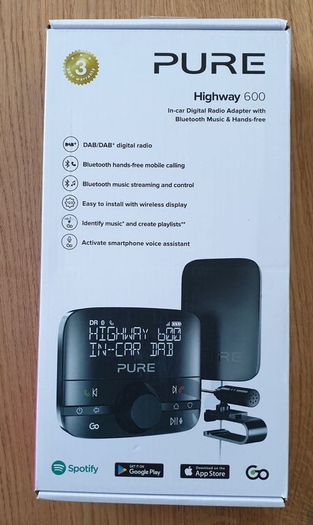 Pure Highway 600 Auto DAB+ Adapter Autoradio (Neu und originalverpackt ...