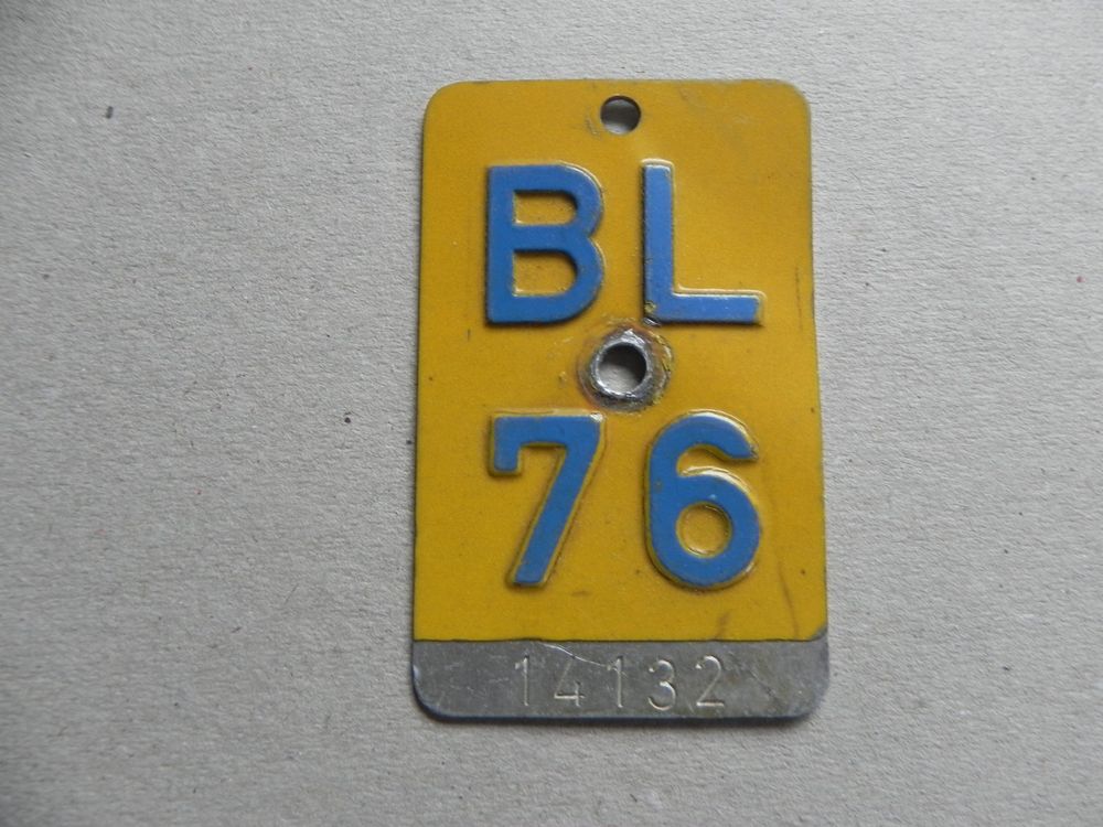 Mofanummer Mofa Nummer BL 76 Baselland 1976 Töffli Geschenk (Gebraucht ...