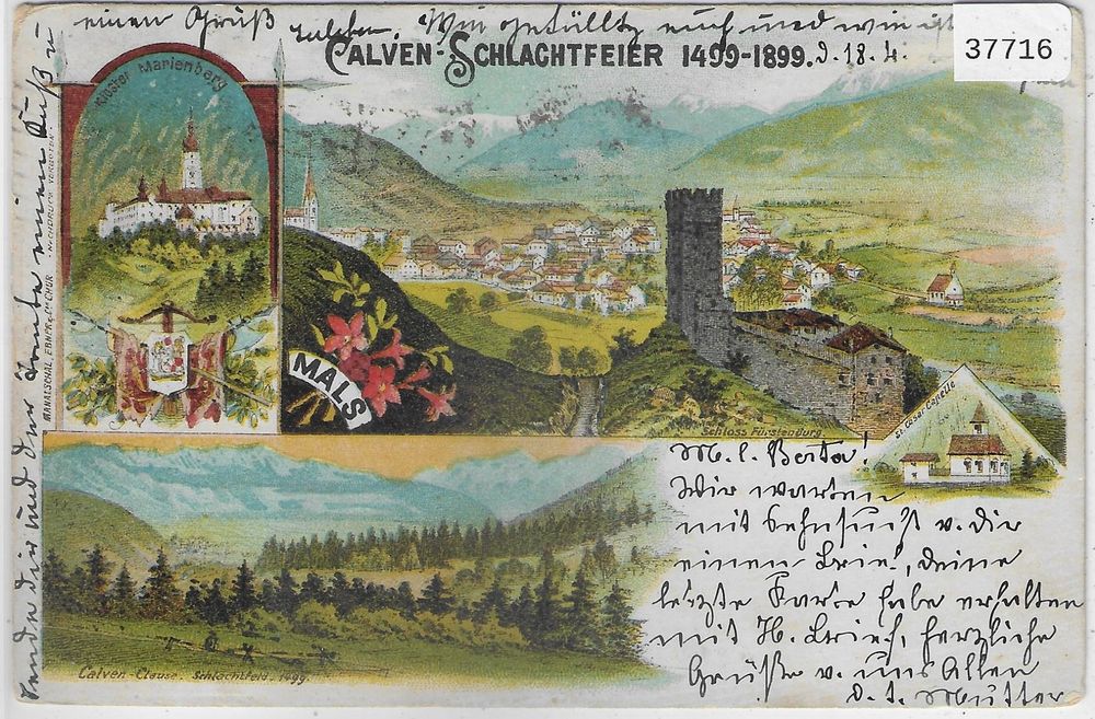 Calven-Schlachfeier 1499-1899 - Mals, Schloss Fürstenburg (Gebraucht) in Ettingen für CHF 10 ...