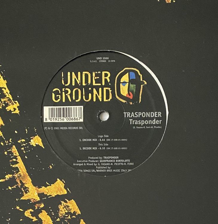 Trasponder, Trasponder (Techno, Tech Trance) RARE VINYL !!! (Gebraucht ...