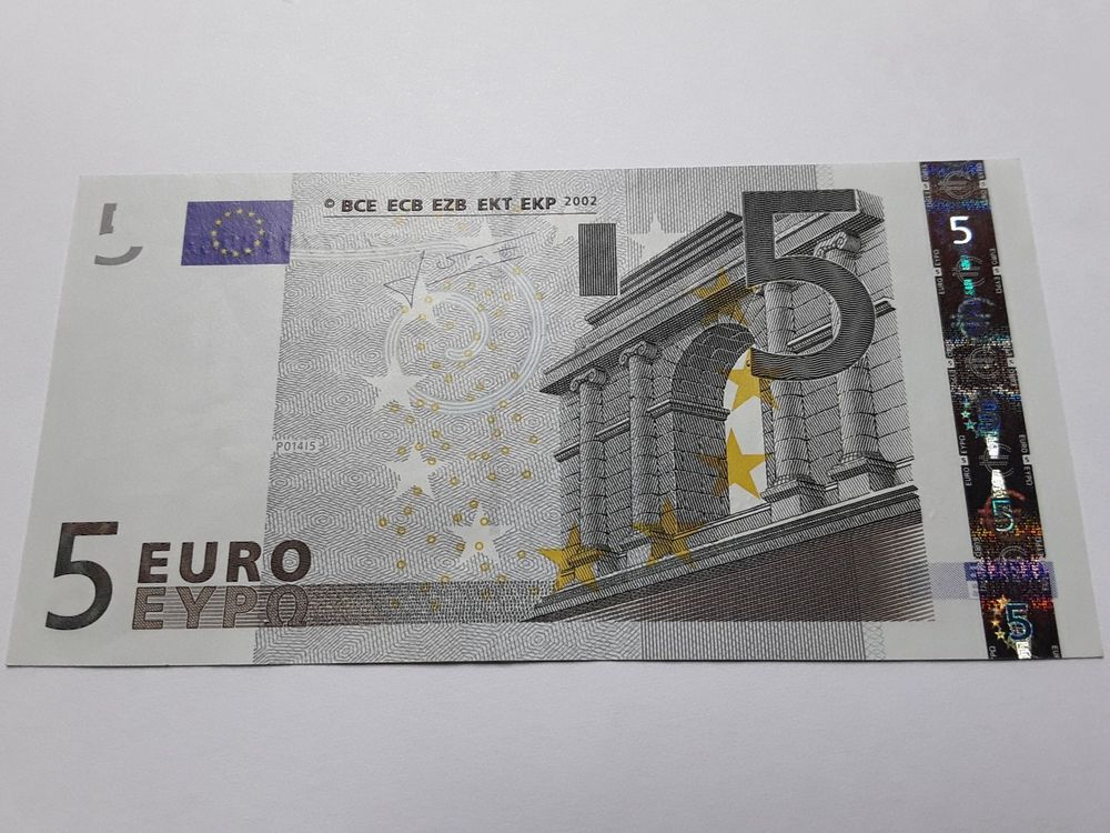 Banknote 5 EURO 2002 - unzirkuliert - Serie X Deutschland (Neu (gemäss ...