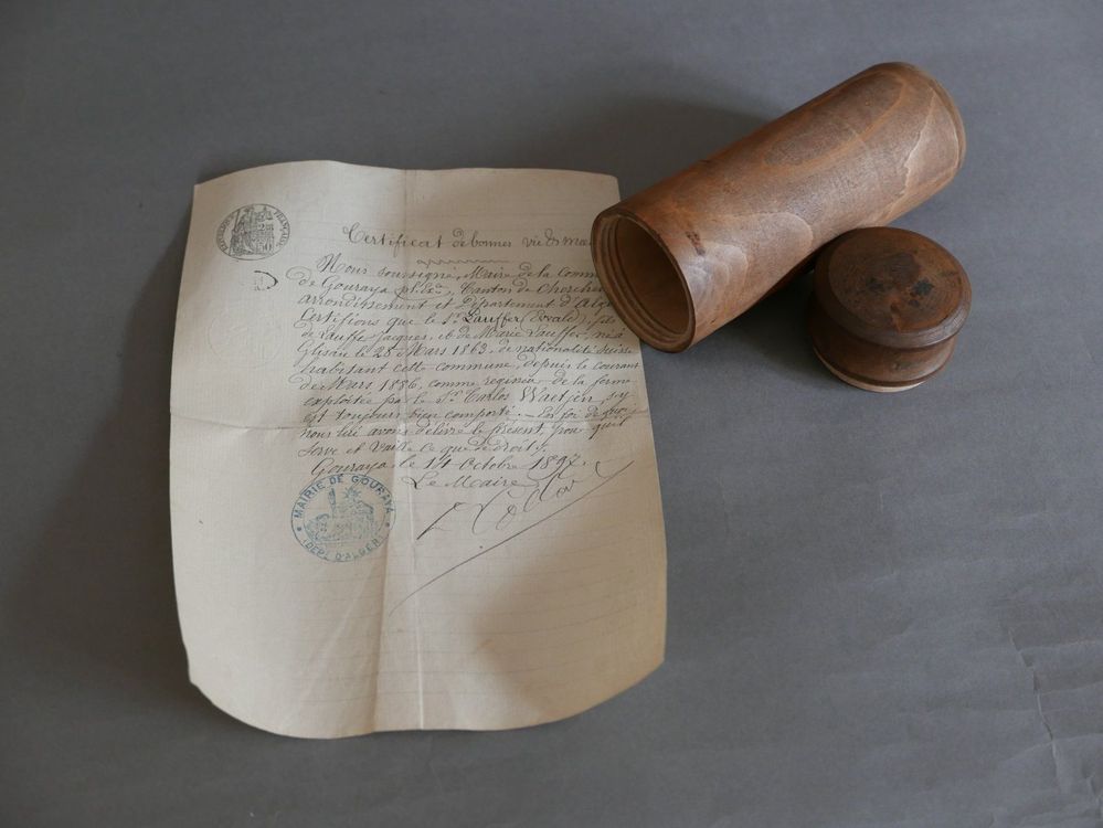 ANTIKE BRIEF-TRANSPORTBÜCHSE HOLZ MIT DOKUMENT VON 1897 (Gebraucht) in ...