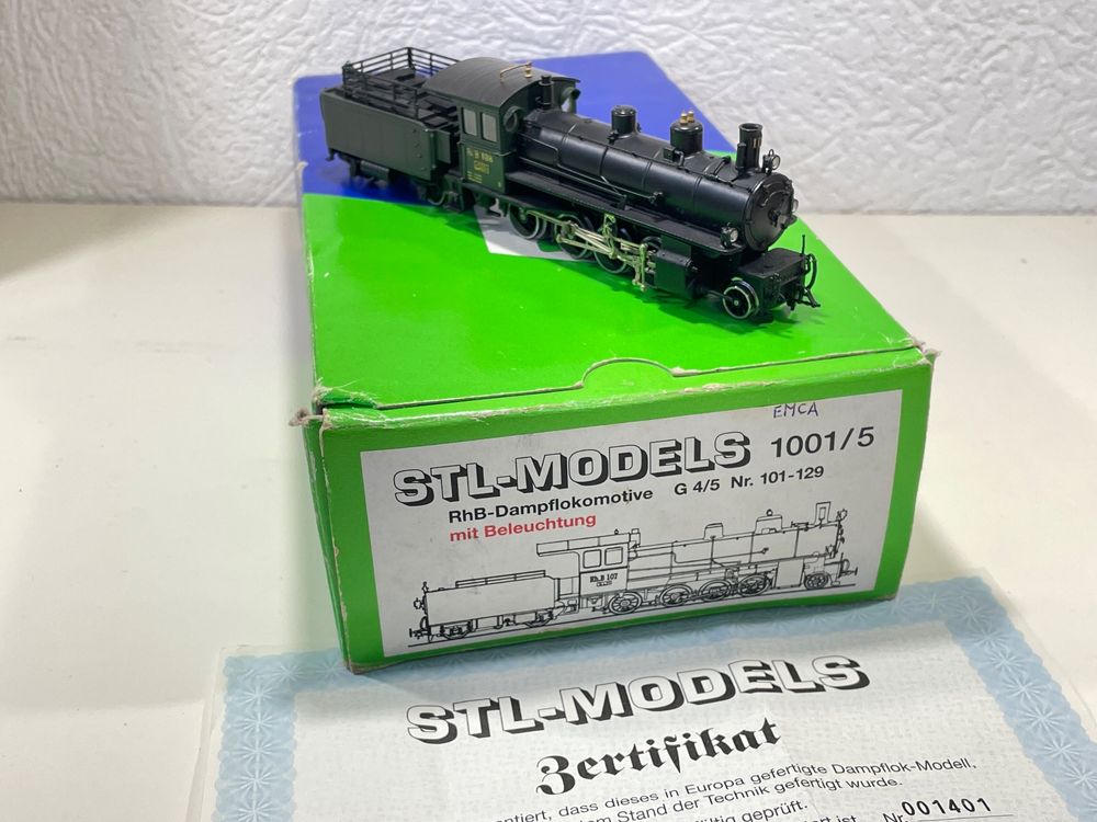 STL-Models 1001/5 RhB Dampflok G4/5 Nr.108, mit Licht, H0m (D'occasion ...