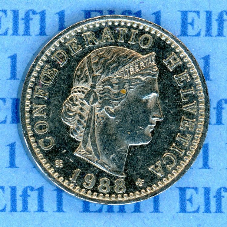 CHF___0.20 1988 -vz 20 Rappen (Gebraucht) in Widnau für CHF 2 – mit Lieferung auf Ricardo kaufen