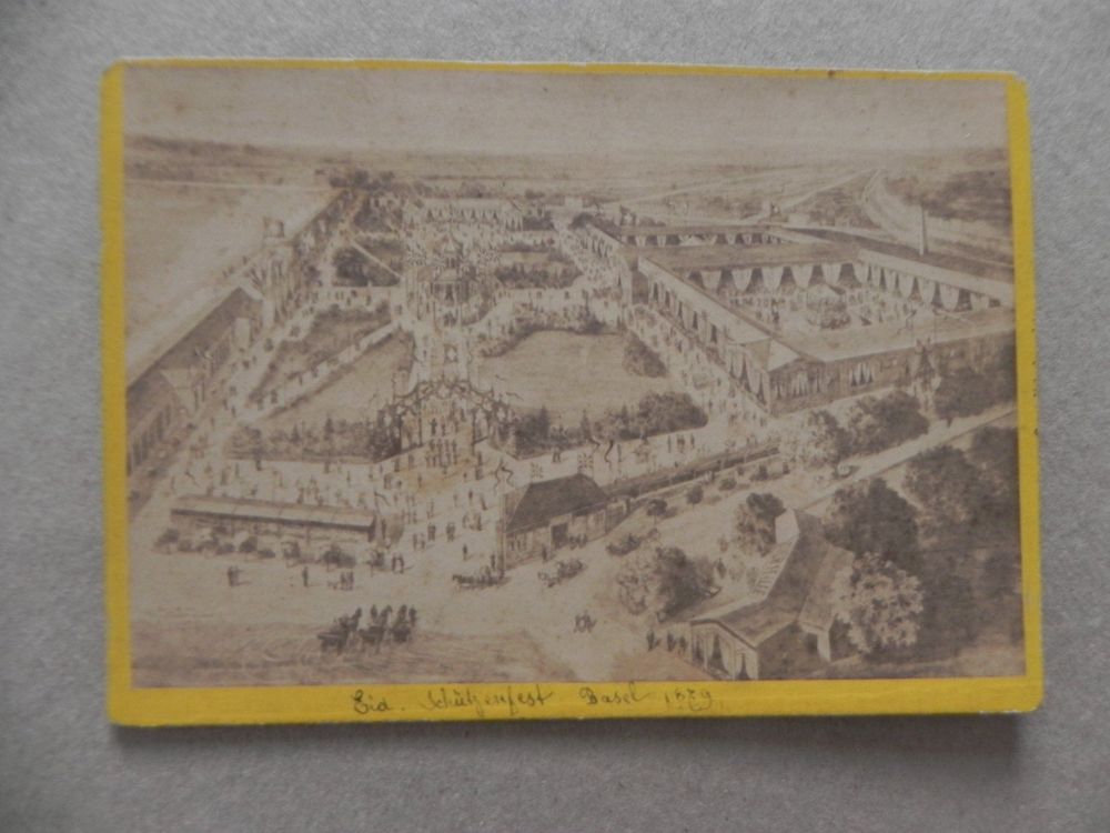 Bild auf Karton von Eidg. Schützenfest Fete Tir 1879 Basel (Gebraucht) in Siebnen für CHF 67 ...