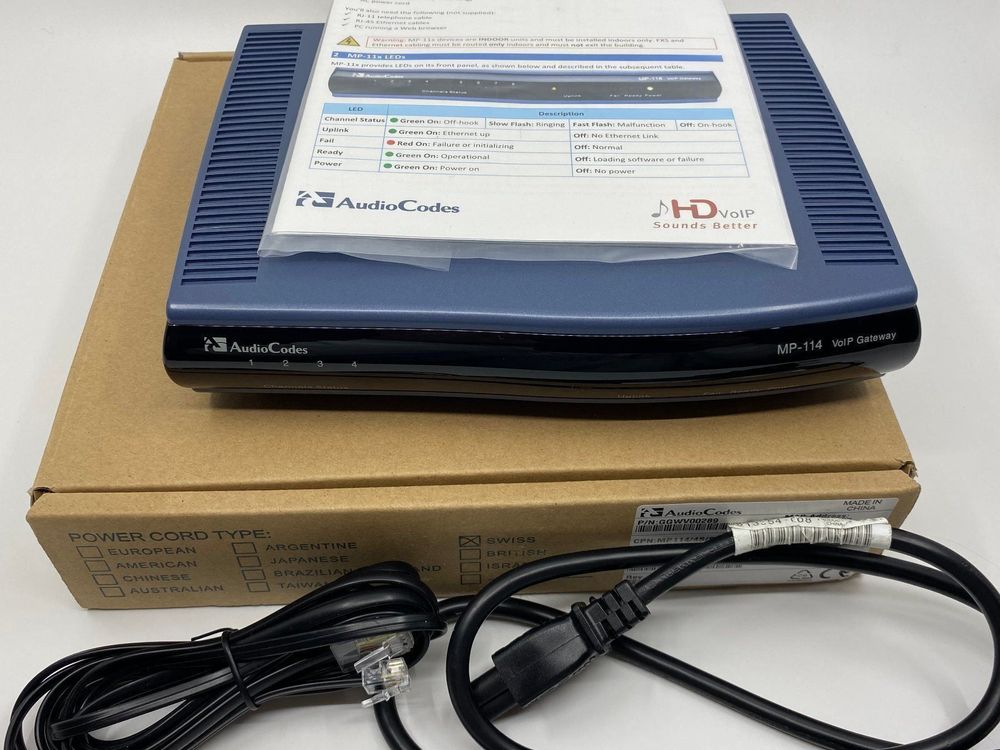 Audiocodes Mediapack 114 Analog Voip Gateway 4 Fxs Kaufen Auf Ricardo