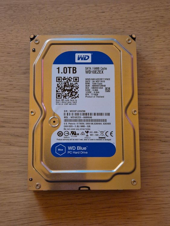 Western Digital Blue 1000GB (SATA, 7200 RPM) (Gebraucht) in Uster für ...