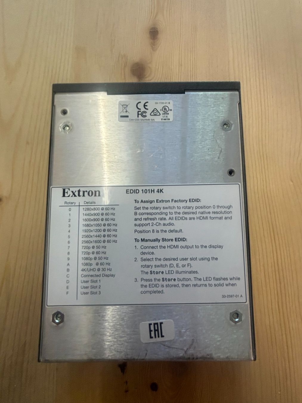 Extron EDID 101H 4K, Top Zustand, wenig gebraucht! (Gebraucht) in ...