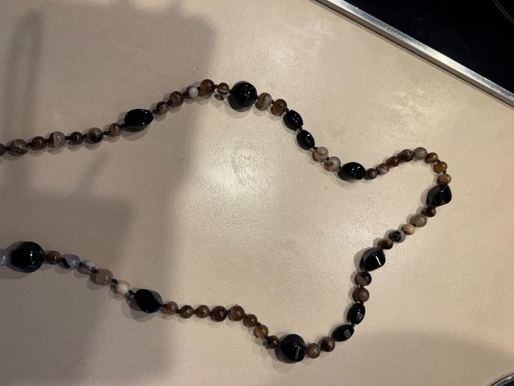 Collier artisanal, pierres semi-précieuses, oeil de tigre (Gebraucht ...