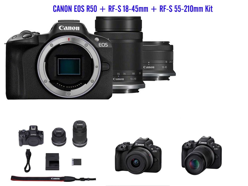 CANON EOS R50 + RF-S 18-45mm + RF-S 55-210mm Kit (Neu und originalverpackt) in moosseedorf für ...