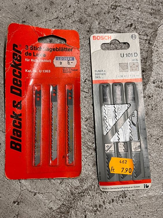 Sägeblätter Sticksäge Bosch, Black&Decker (Gebraucht) in Würenlos für ...