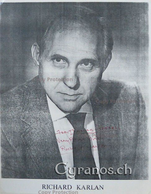Richard Karlan (1919-2004) Schauspieler - Autogramm (Gebraucht) in ...