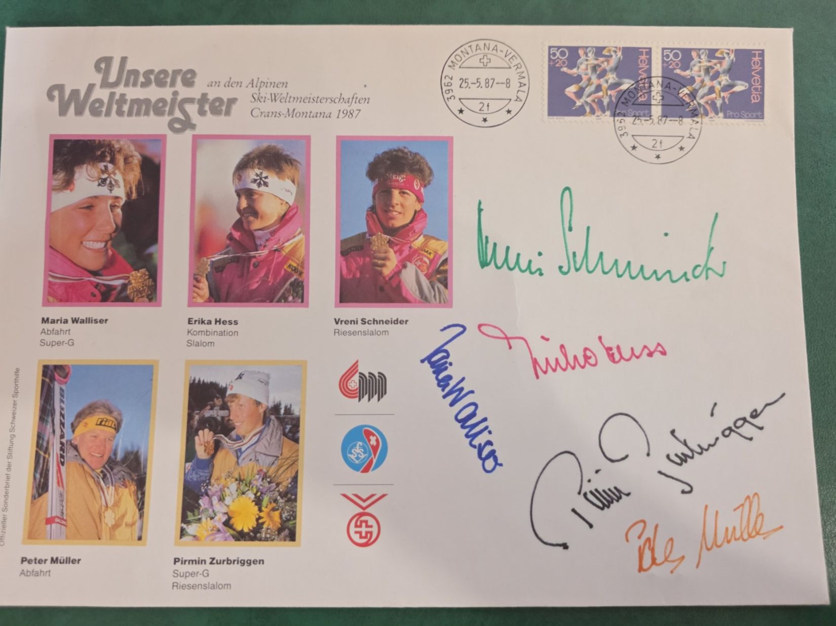 Original Autogramm-Sonderbrief – Ski-WM Crans-Montana 1987 (Gebraucht ...