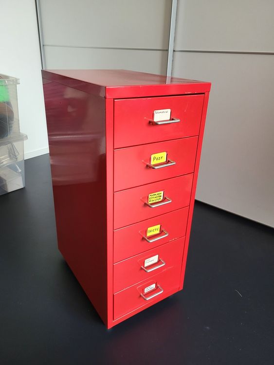 IKEA Korpus / Schubladenelement / Rollcontainer HELMER (rot) | Kaufen ...