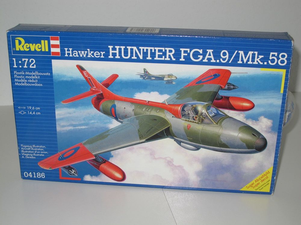 1/72 Revell Hunter FGA.9 / Mk.58 mit Swiss AF decals (Neu und originalverpackt) in Oberdorf BL ...