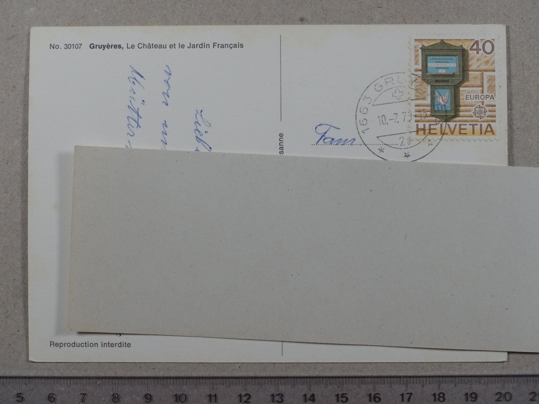 Gruyères, 1979, Chateau et le Jardin Francais (Gebraucht) in Lenzburg ...
