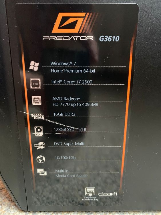Acer Predator G3610 Core i7-2600 | Kaufen auf Ricardo