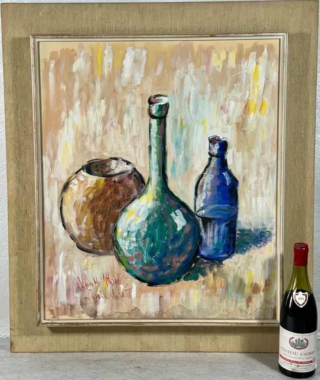 Grosses Stilleben Gemälde unleserlich Signiert | Kaufen auf Ricardo