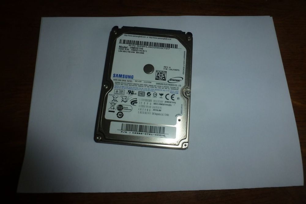 Samsung 320GB, Internal, 5400 RPM, 6.35 cm (2.5") HM321HI | Kaufen auf ...