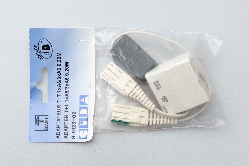 T+T Swisscom Fax/Modem-Adapter mit Doppelbuchse in OVP (Gebraucht) in ...