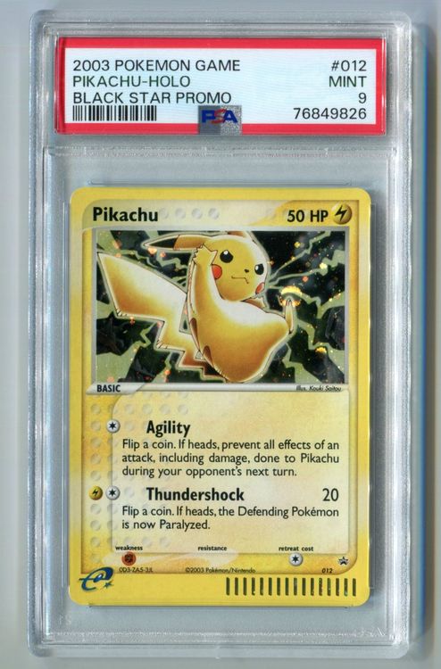 PSA 9 Pikachu Holo Black Star Promo 012 (Neu (gemäss Beschreibung)) in ...