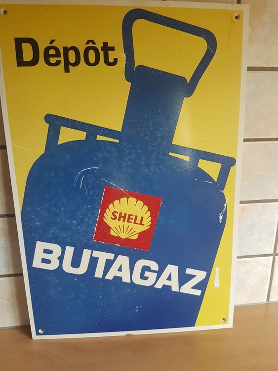 Plaque - panneau vintage Dépôt Shell Butagaz | Kaufen auf Ricardo