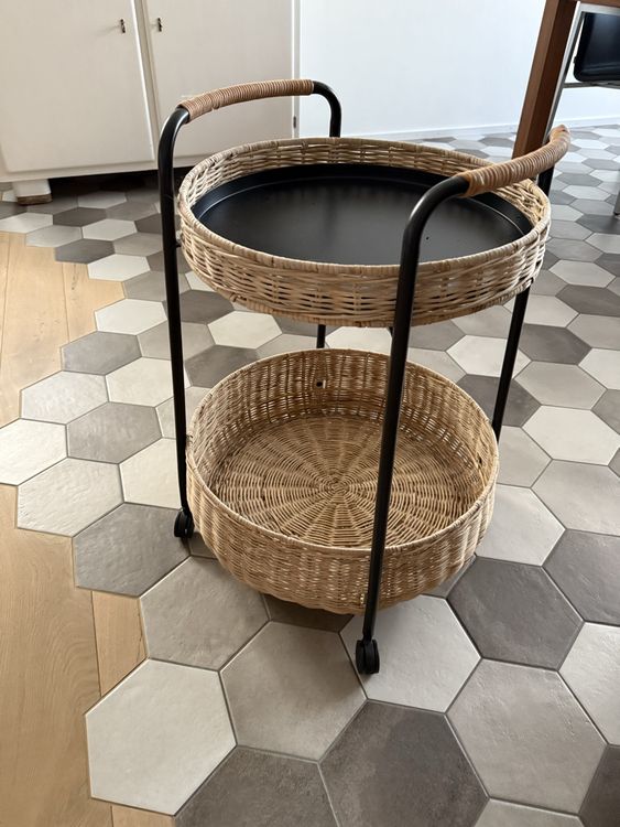 Rattan Servierwagen Rollwagen Beistelltisch LUBBAN IKEA (Gebraucht) in ...