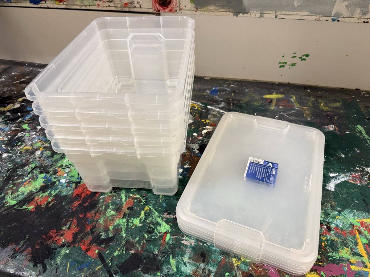 Lot de 5 boîtes de rangement, plastique transparent DIRK (5) (D ...