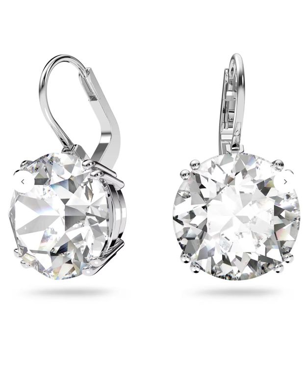 Swarovski Millenia Drop-Ohrhänger Rundschliff, Weiss (Neu und ...