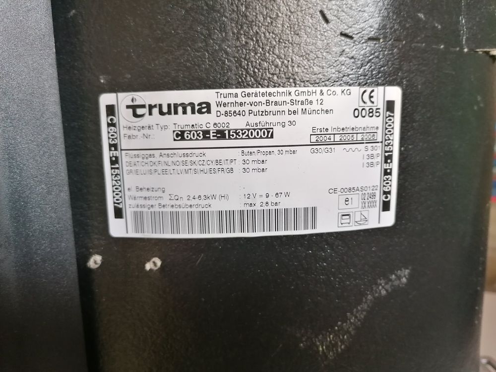 Truma camper heizung trumatic c6002 (Defekt) in Weier im Emmental für ...