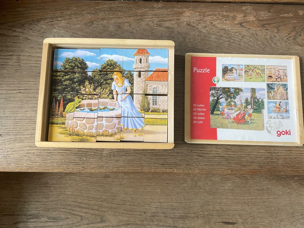 Goki Würfel Puzzle Würfelpuzzle Holzpuzzle Märchenpuzzle | Kaufen auf ...