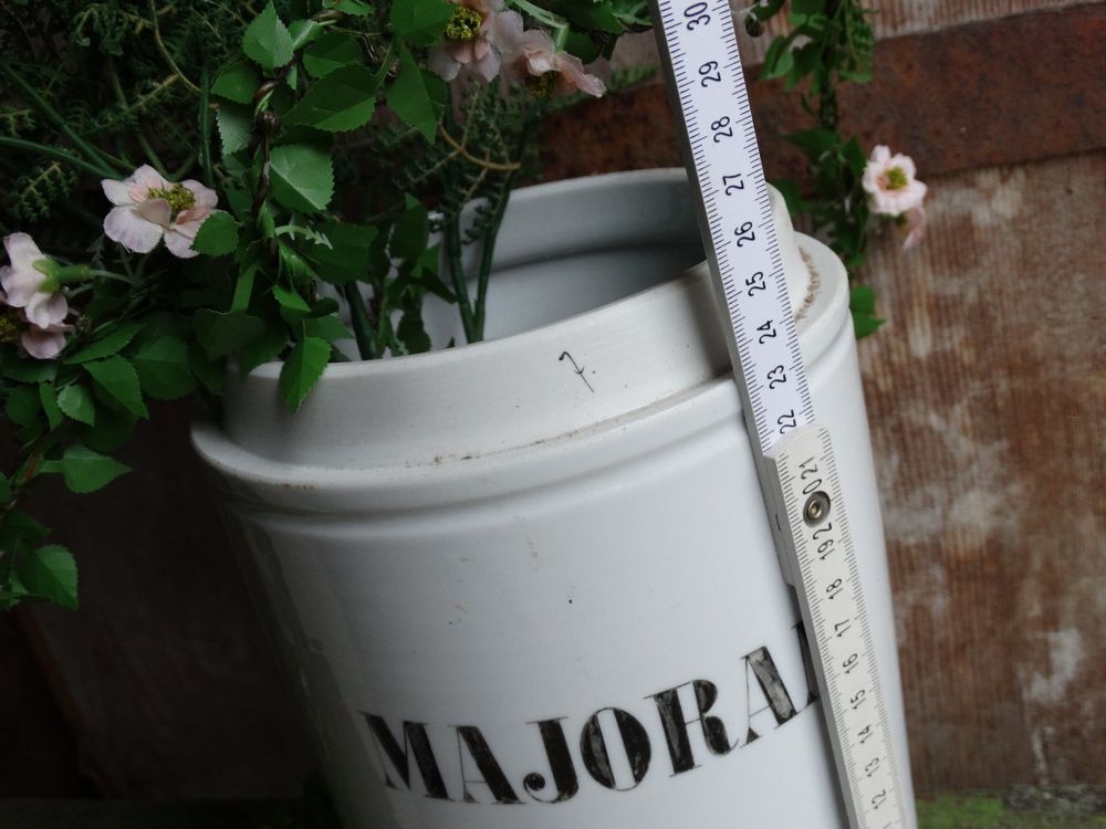 Vase, Riesen-Apotheker- Topf Porzellan antik 26cm Majoran (Gebraucht ...