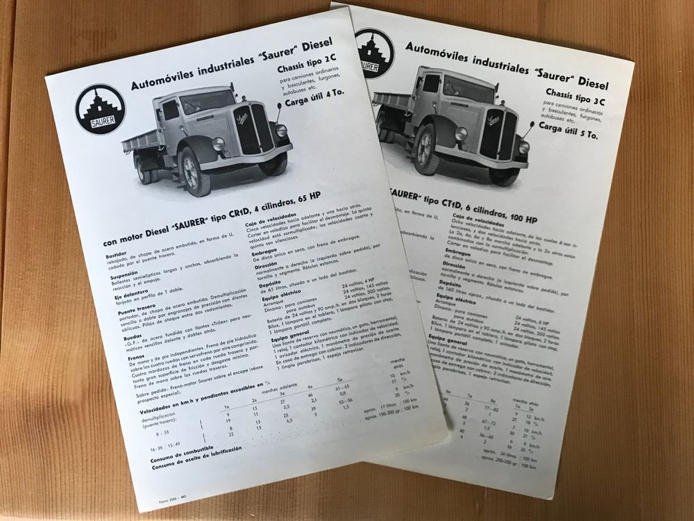 Saurer 2C und 3C LKW Prospekt spanisch | Kaufen auf Ricardo