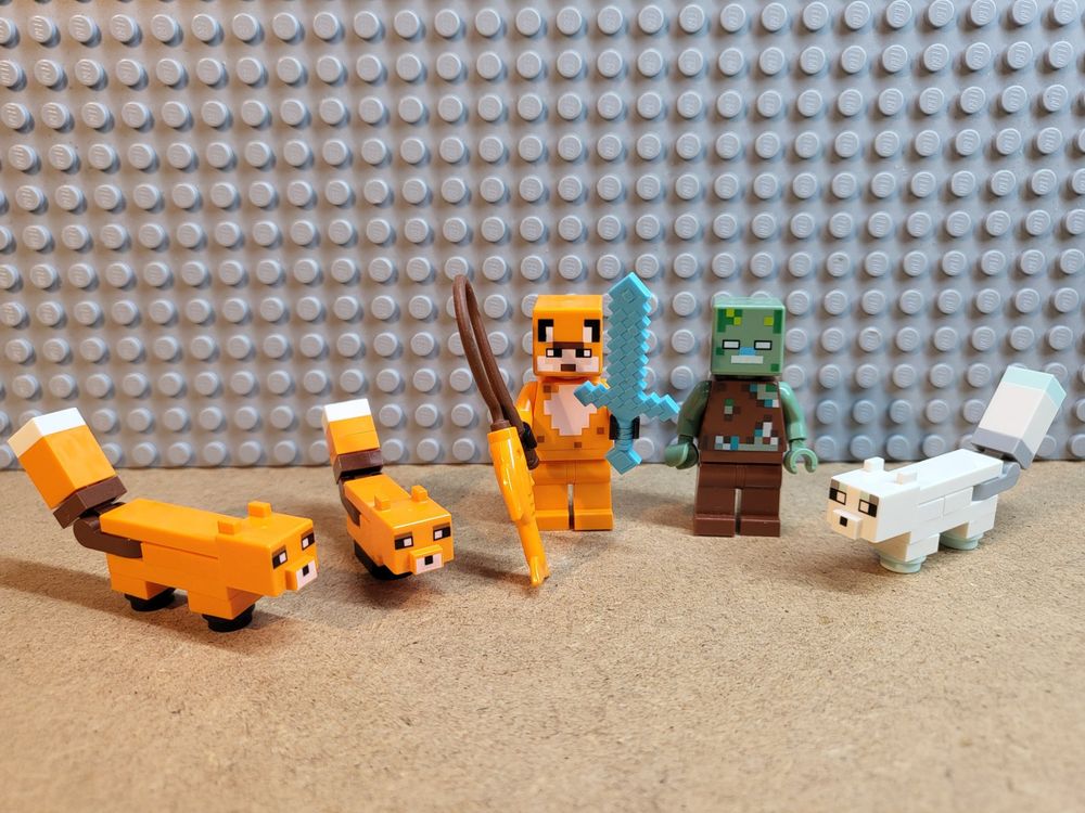 Lego-Minifiguren, Tiere der Serie Minecraft vom Set 21778 (Gebraucht ...