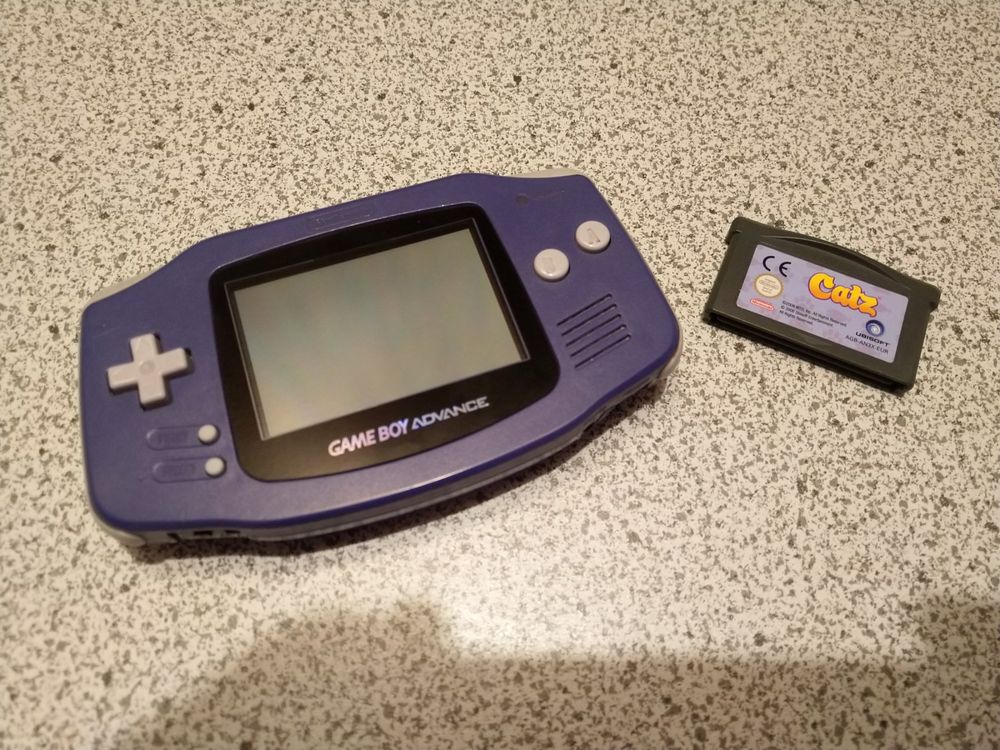 Game Boy Advance restaurée (avec jeu Catz) (violette). | Kaufen auf Ricardo