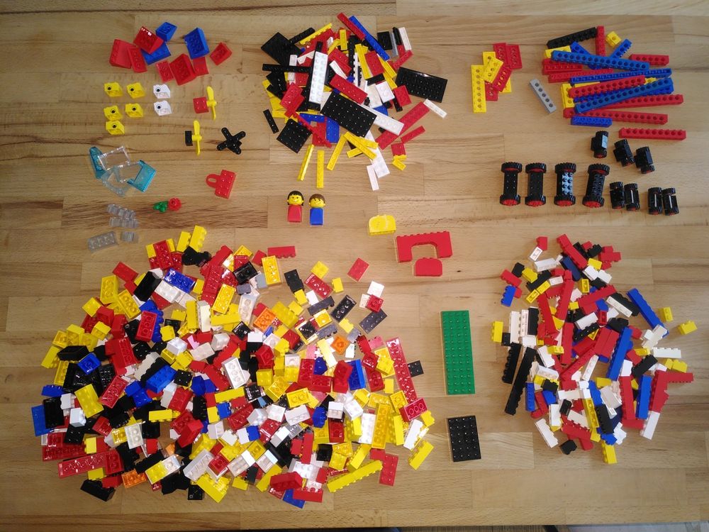 LEGO 1.2kg Basic Steine, Dachteile, Räder, Platten uvm (Gebraucht) in ...