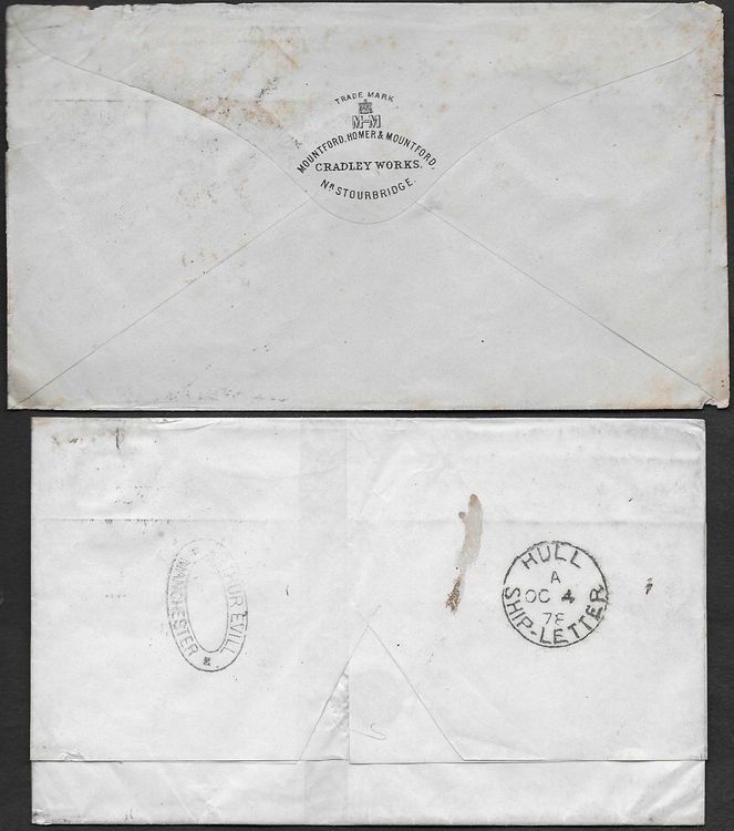 Ab 1875 zwei Briefe Frankaturen interessant n. Norway ab 1.- (Gebraucht ...