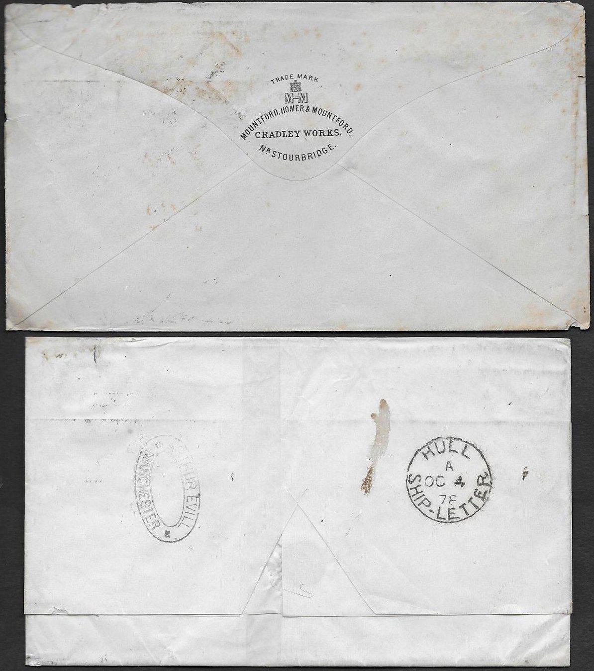 Ab 1875 zwei Briefe Frankaturen interessant n. Norway ab 1.- (Gebraucht ...