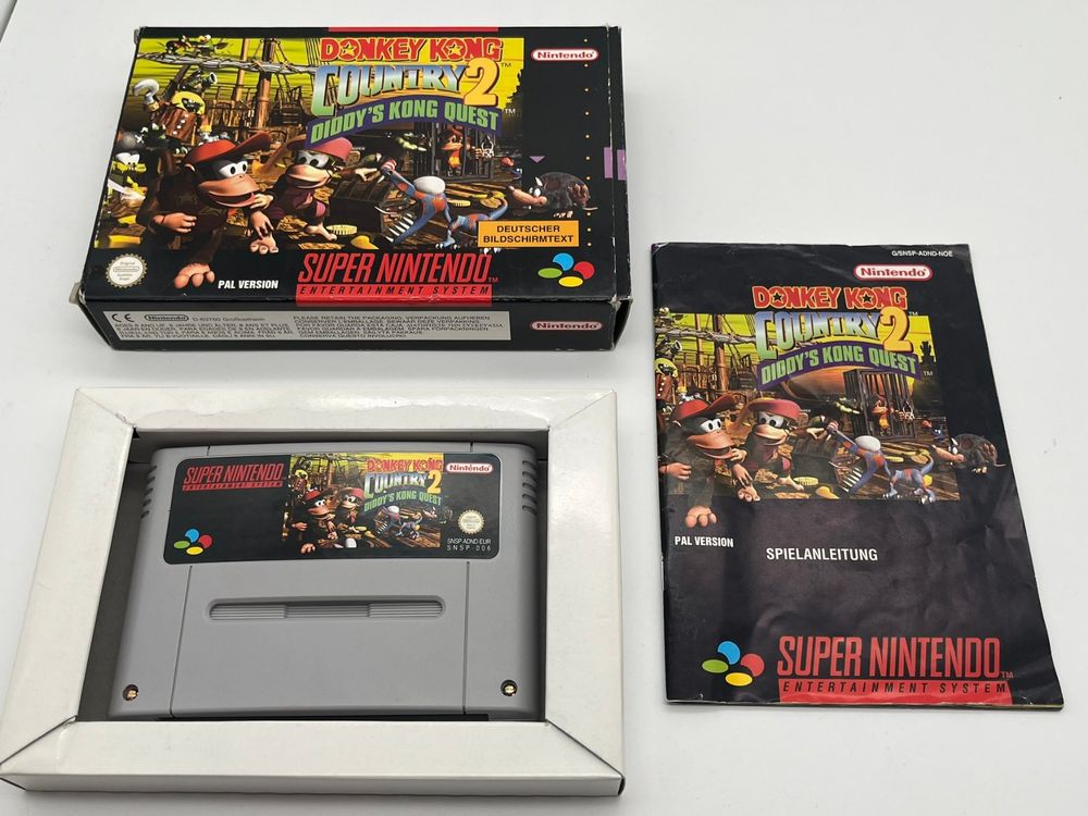 Donkey Kong Country 2 Diddys kong SNES Pal OVP Nintendo (Gebraucht) in ...