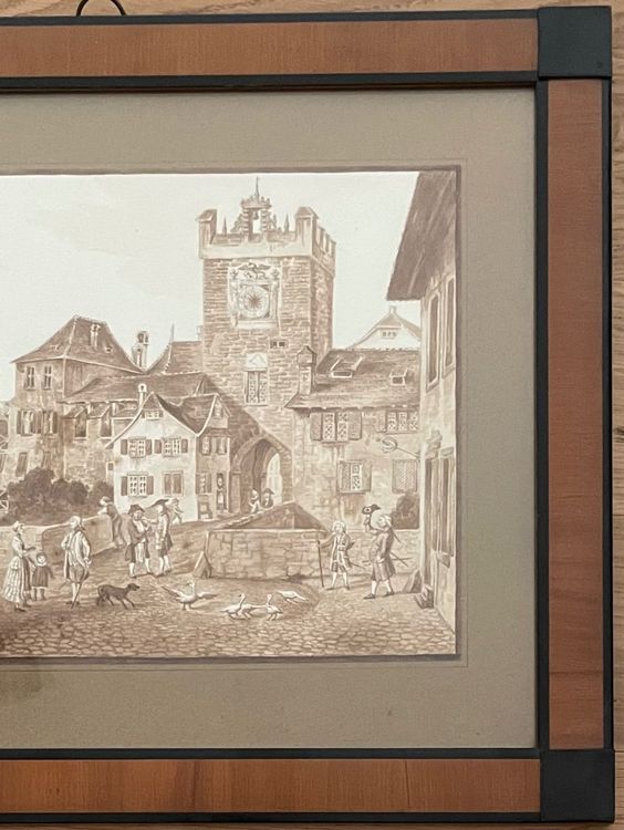 Carl Nathan Bruckhardt (1878-1923) Briedermeier Zeit Aquarel (Gebraucht ...