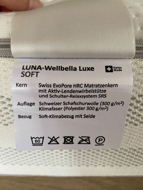 2x Matelas Luna-Wellbella-Luxe 90x200 (1xmedium, 1x soft) (Gebraucht ...
