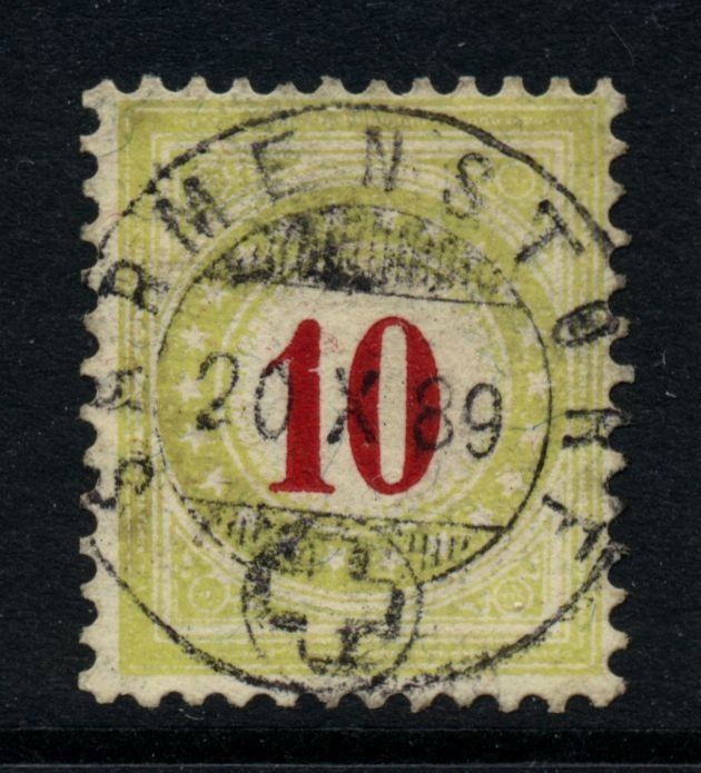 Nachportomarke Nr. 18BK mit Vollstempel SARMENSTORF 20 X 89 (Gebraucht) in Zürich für CHF 7 ...