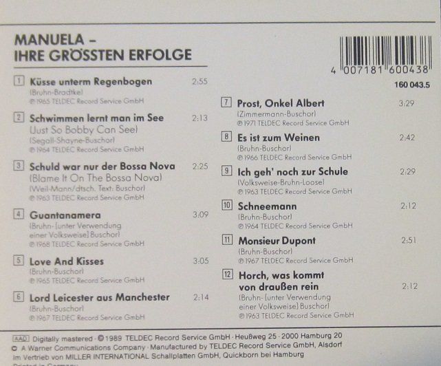 Manuela - Ihre grössten Erfolge | Kaufen auf Ricardo